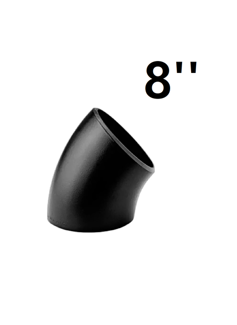 CURVA SOLDÁVEL RL 45° ASTM A-234 ASME B16.9 SCH 40 - 8